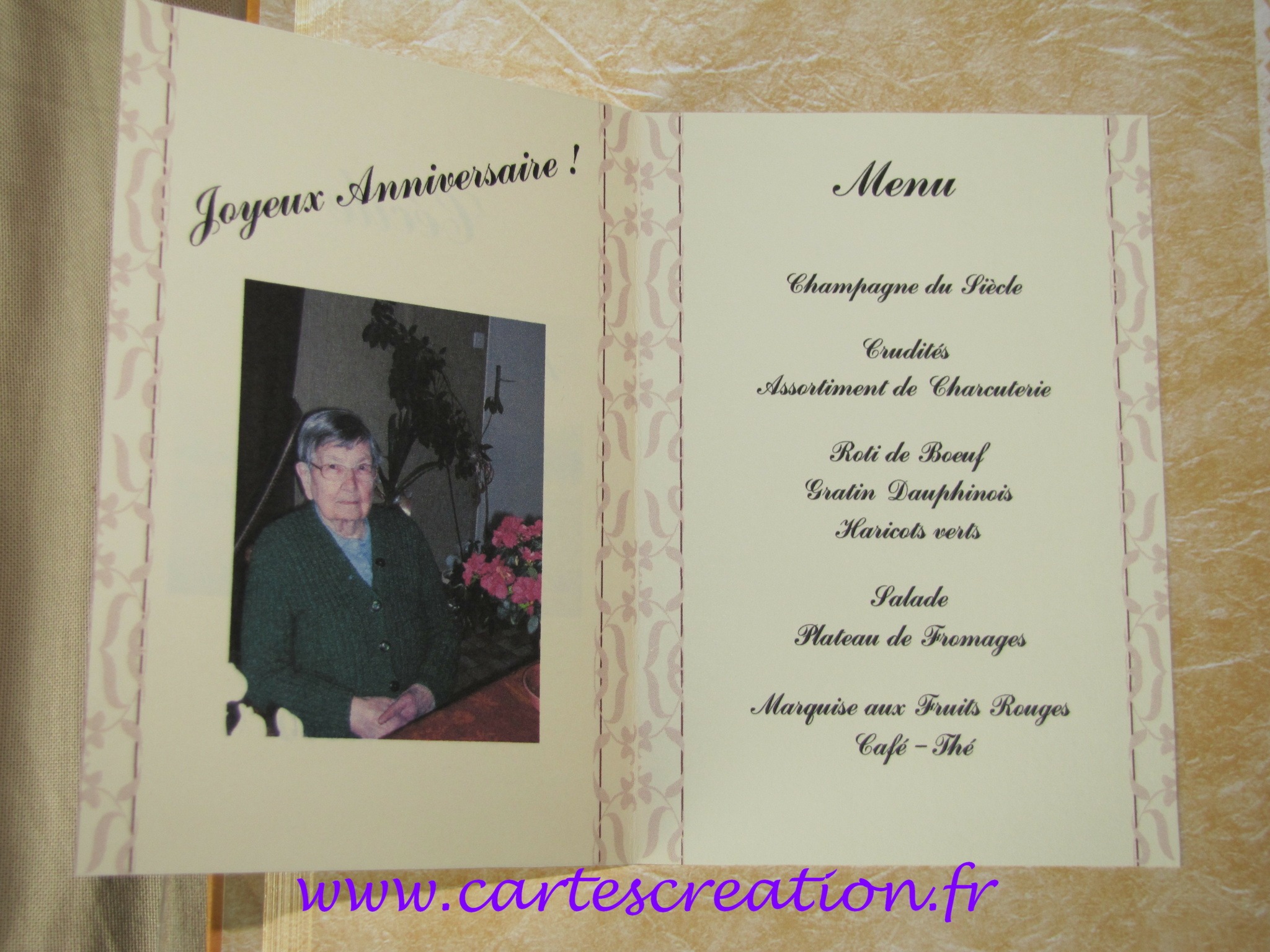 Carte d'anniversaire 100 ans Faire-part personnalisés illustrés ...